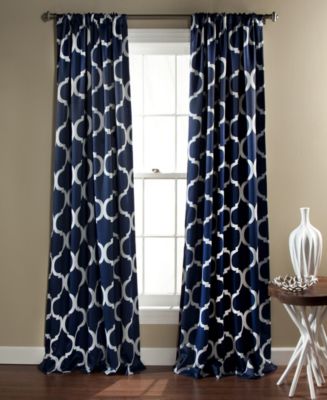 Geo 52" x 84" Blackout Window Curtain Set - Macy's