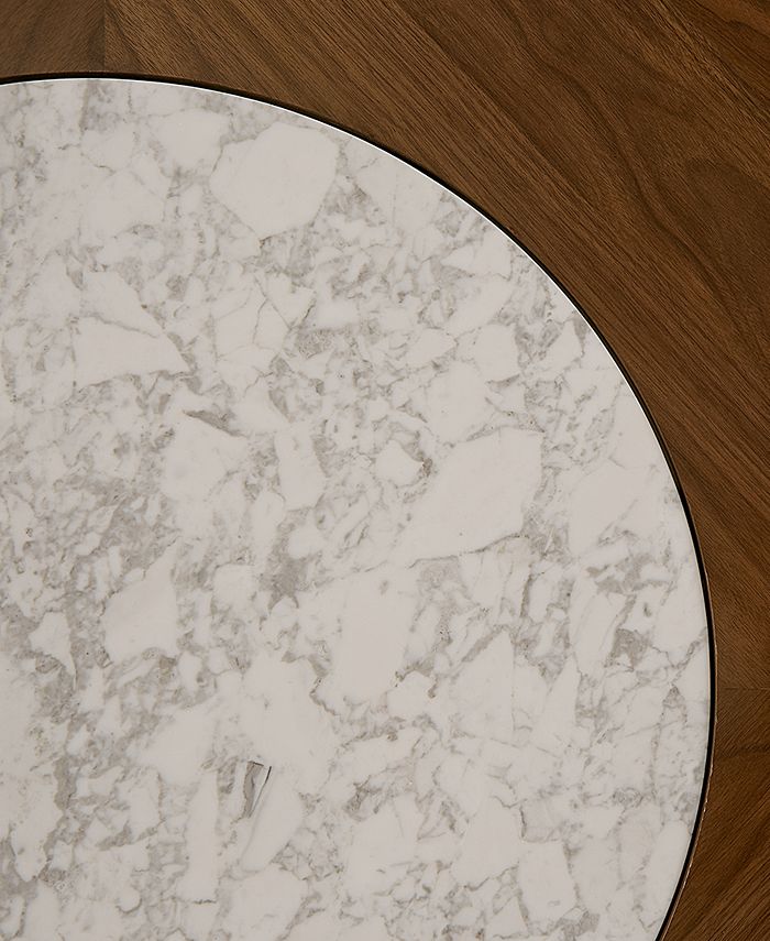 Furniture Oslo Dining Table with White Marble Carousel, Created for ...