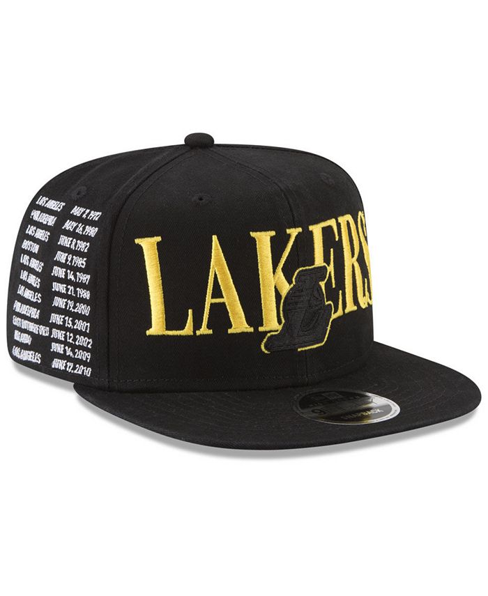 New Era Los Angeles Lakers 90s Throwback Roadie 9FIFTY Snapback Cap ...