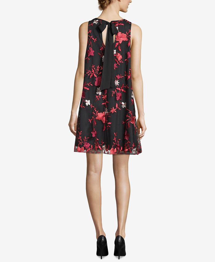 ECI Floral-Embroidered Shift Dress - Macy's