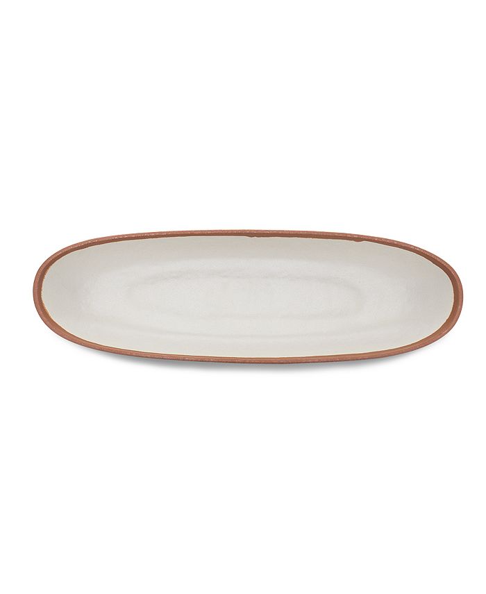 Q Squared Potter Terracotta Melaboo Long Oval Serving Bowl - Macy's