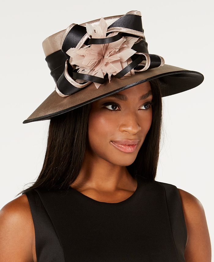 August Hats Dashing Satin Wide-Brim Hat - Macy's