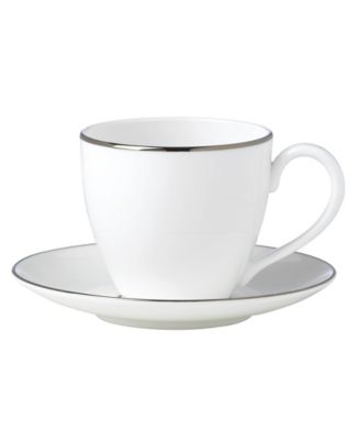 Lenox Continental Dining Platinum Tea Cup and Saucer Set - Macy's