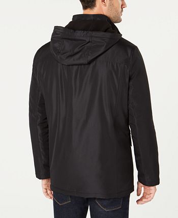 Kenneth Cole Men's Full-Zip Hooded Overcoat - Macy's