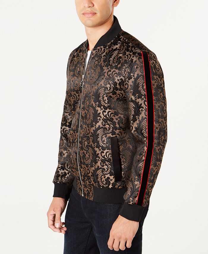 INC International Concepts I.N.C. Men's Paisley Jacquard Bomber Jacket ...