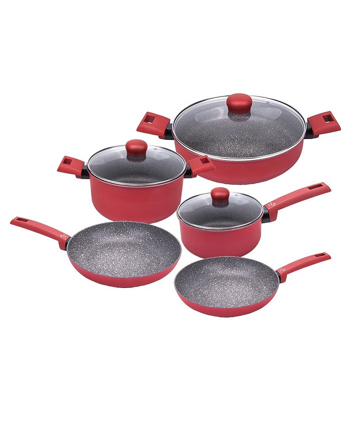 Moneta Riviera Non-Stick Forged Aluminum 8 Piece Cookware Set - Macy's