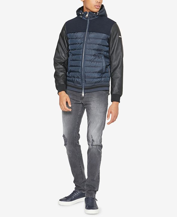 A|X Armani Exchange Men's Mixed-Media Puffer Jacket & Reviews - Coats ...