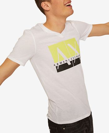 A|X Armani Exchange Men's V-Neck Logo T-Shirt - Macy's