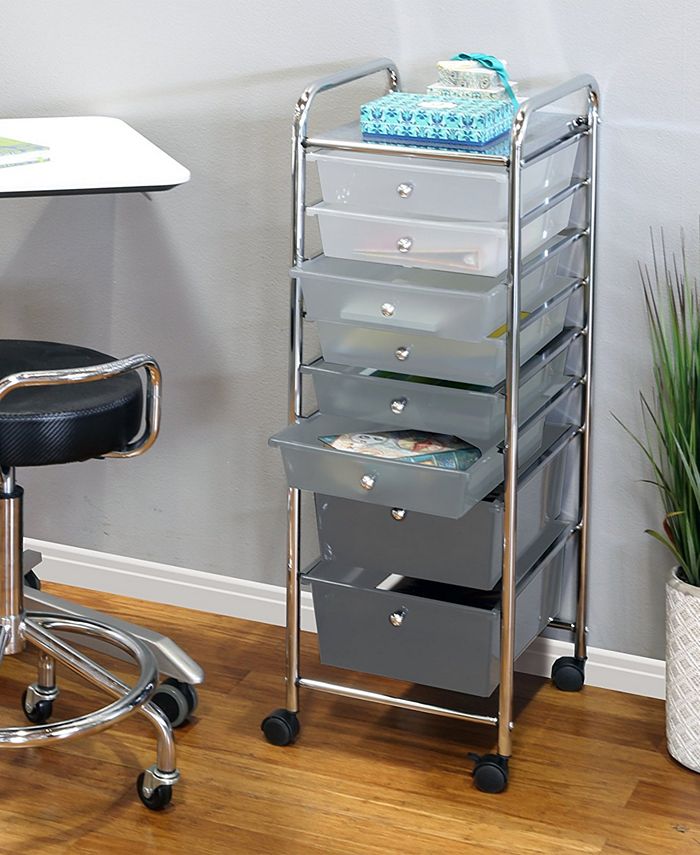 Seville Classics 8 Drawer Storage Bin Organizer Cart - Macy's