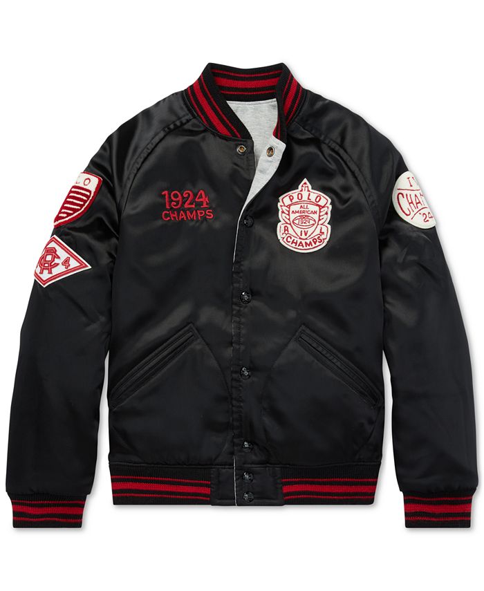 Polo Ralph Lauren Big Boys Reversible Baseball Jacket - Macy's