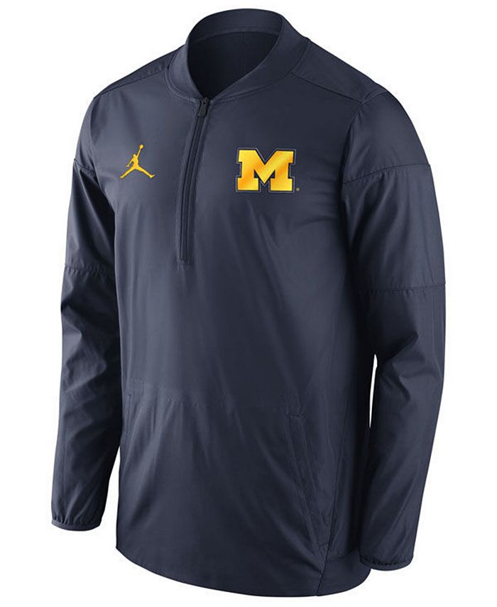 Nike Men's Michigan Wolverines Lockdown Quarter-Zip Pullover - Macy's