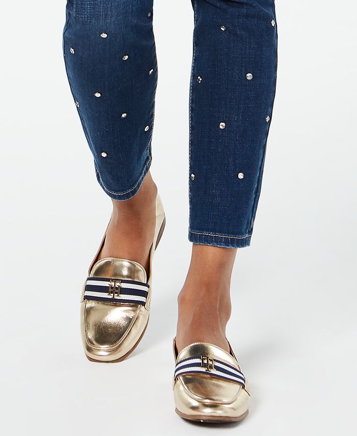 Tommy Hilfiger Rhinestone Embellished Tribeca Skinny Jeans - Macy's