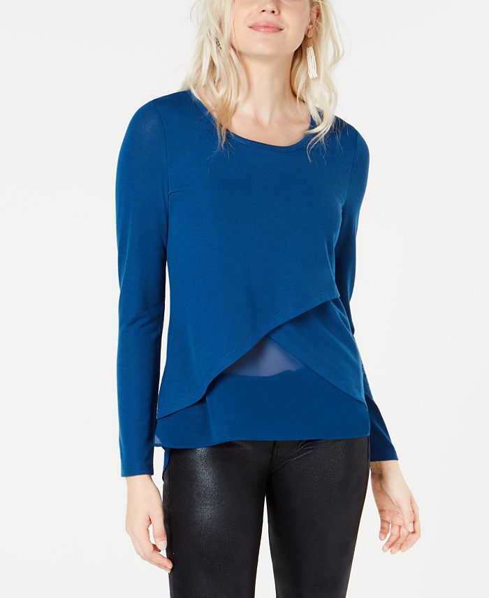 Bar III Layered-Look Top, Created for Macy's - Macy's