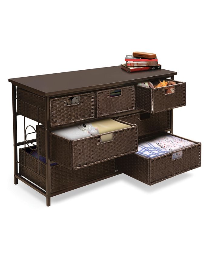 Badger Basket August Collection Wide Seven Basket Storage Unit - Macy's