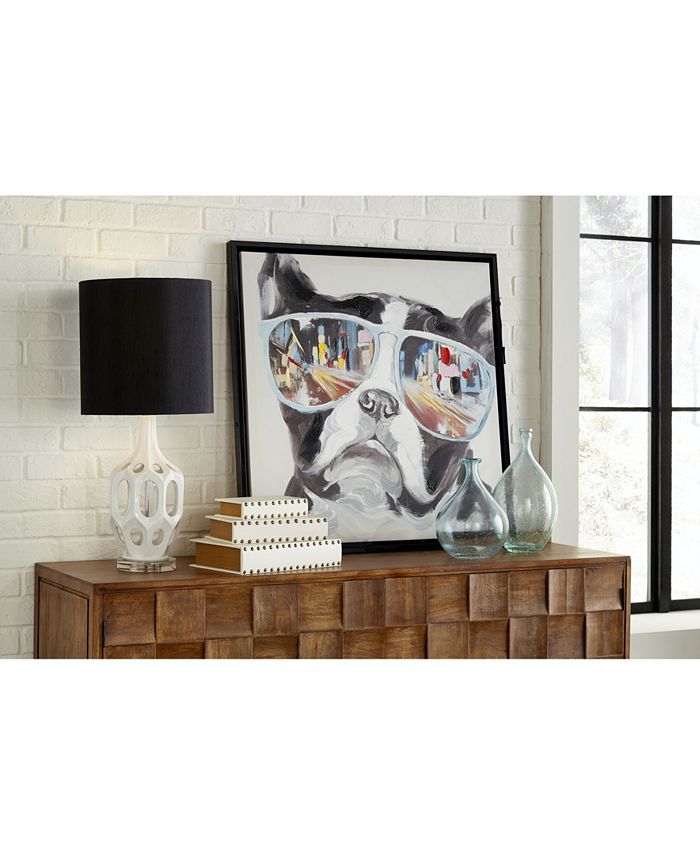 IMAX City Shades Dog Framed Canvas - Macy's