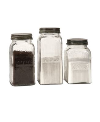 Imax Dyer Glass Canisters - Set of 3 - Macy's