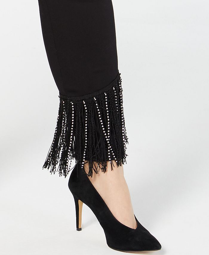 INC International Concepts I.N.C. Plus Size Rhinestone-Fringe Skinny ...