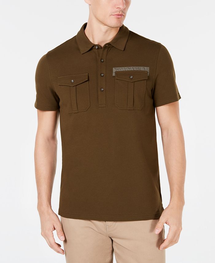 Michael Kors Men's Regular-Fit Stretch Piqué Polo - Macy's