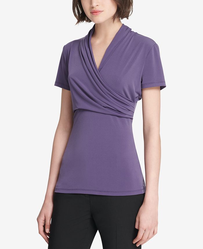 DKNY Side-Ruched Top, Created for Macy's - Macy's