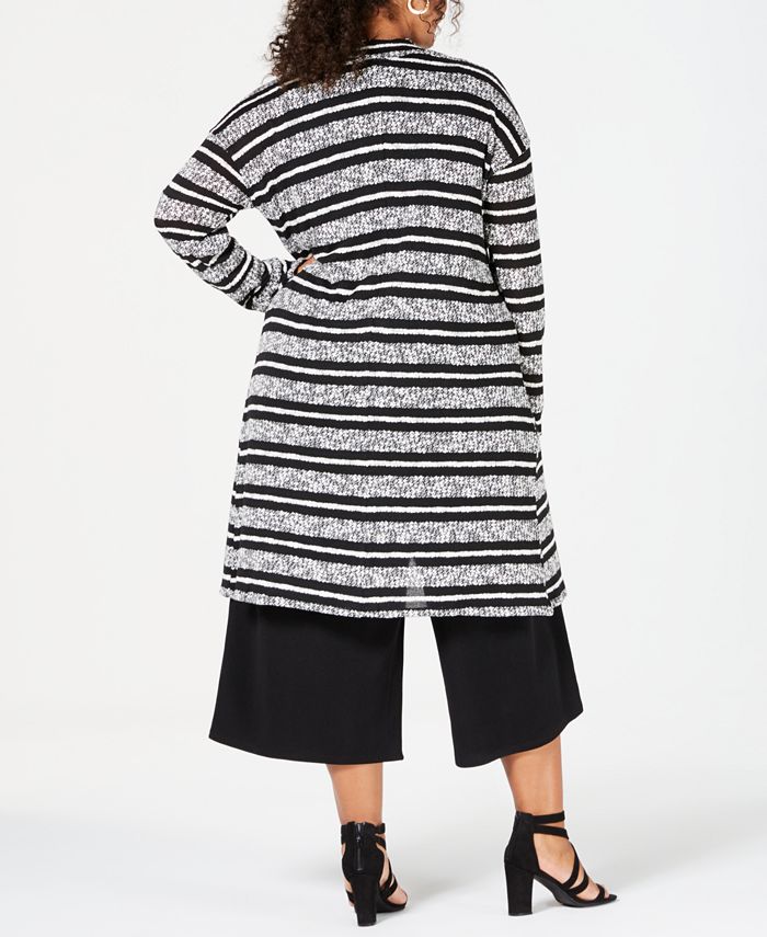 Eyeshadow Trendy Plus Size Striped Completer Cardigan - Macy's