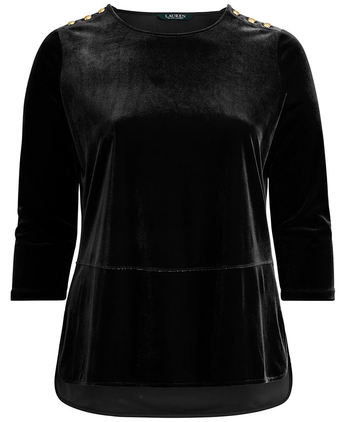 Lauren Ralph Lauren Plus Size Velvet Tunic - Macy's