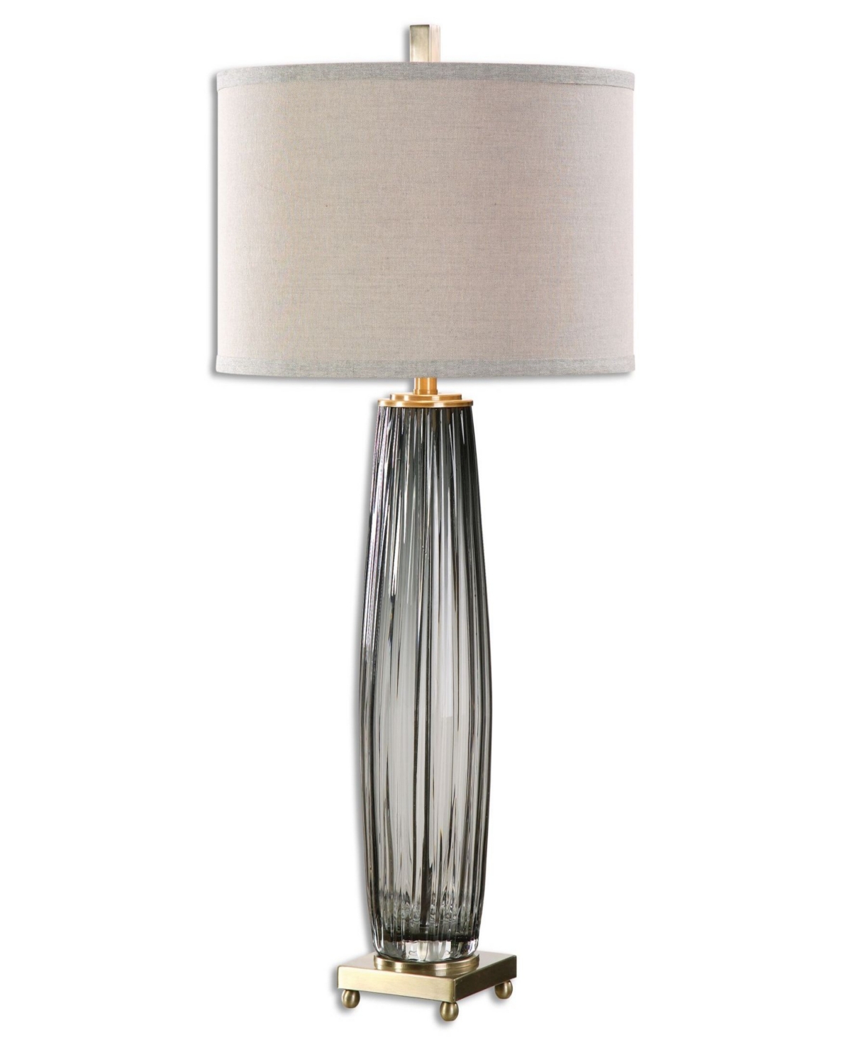 Click here for Uttermost Vilminore Gray Glass Table Lamp - Open M... prices