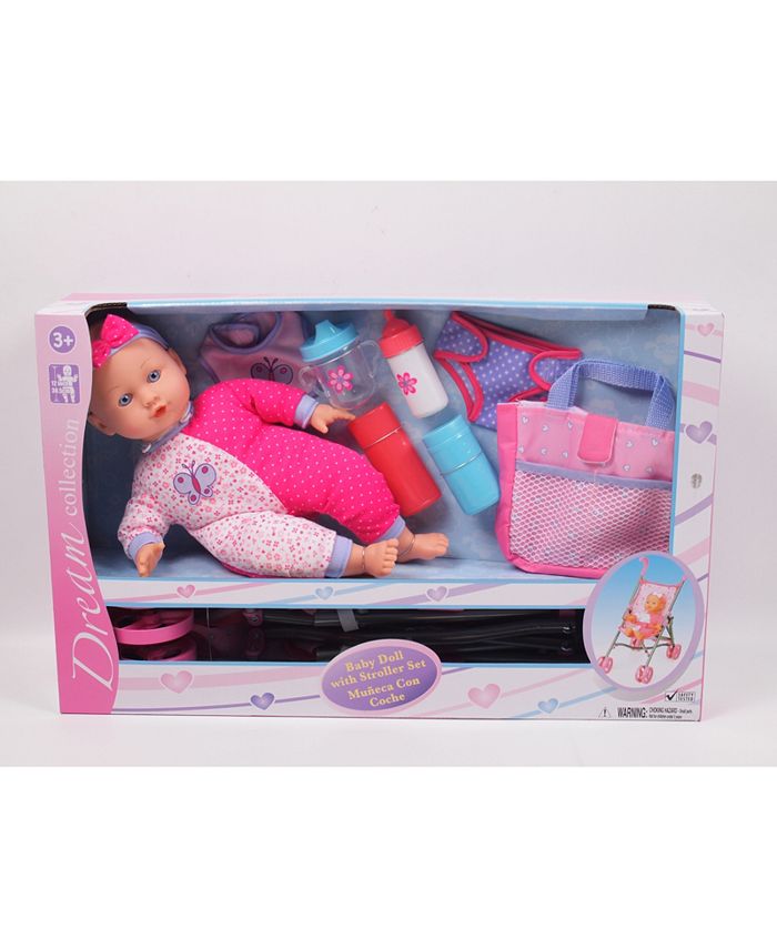 Redbox Gi Go Toy Dream Collection 14 Inches Baby Doll With Stroller Set ...