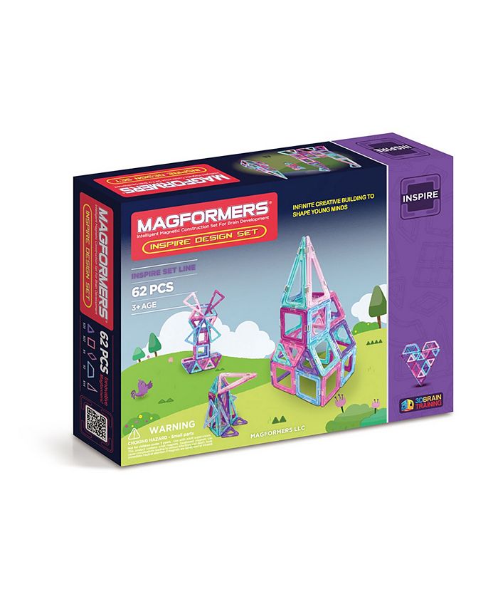 Magformers Inspire Design 62 Piece Magnetic Construction Set - Macy's