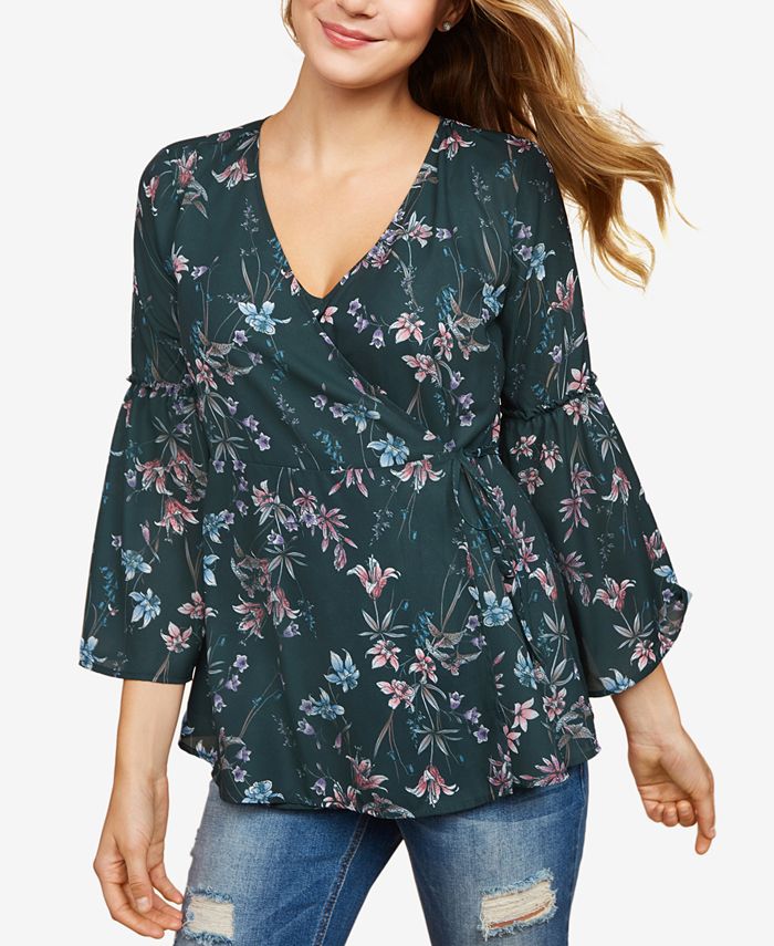 Jessica Simpson Maternity Wrap Top - Macy's