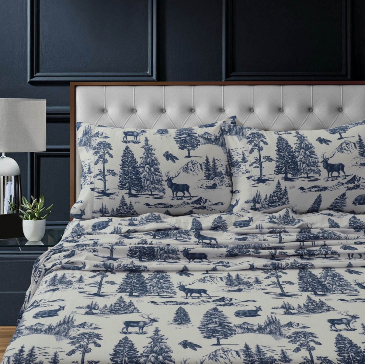 Click here for Tribeca Living Mountain Toile Heavyweight Flannel... prices