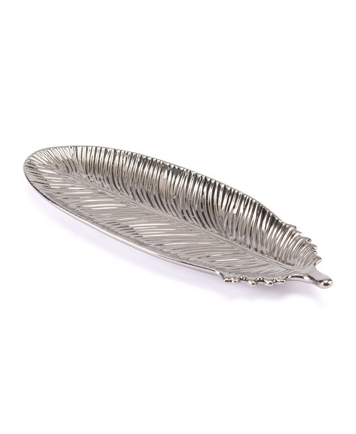 Zuo Small Feather Plate - Macy's