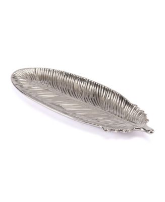 Zuo Small Feather Plate - Macy's