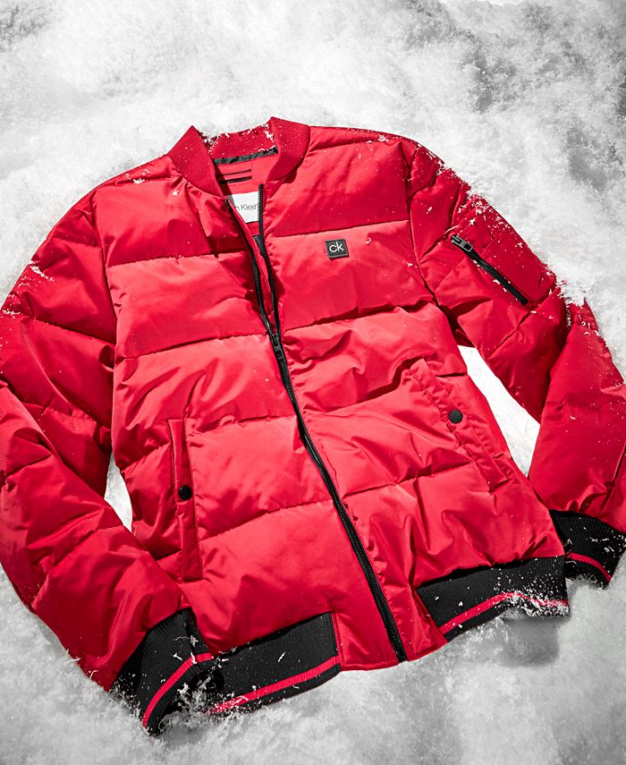 Calvin Klein Men's Puffer Baseball Collar Jacket - Macy's