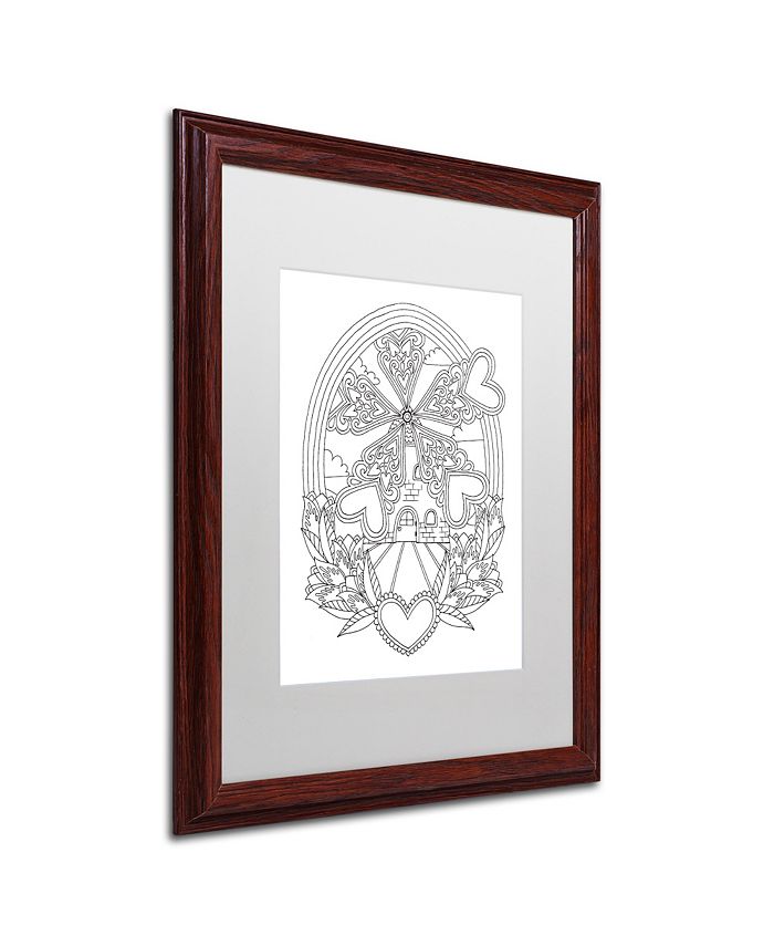 Trademark Global Hello Angel 'Decorative Windmill' Matted Framed Art ...