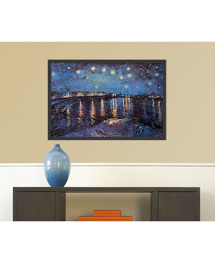 Amanti Art Starlight Over The Rhone By Vincent Van Gogh- Framed Art ...