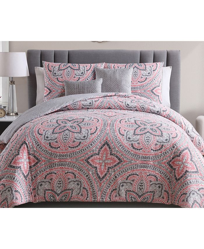 VCNY Home CLOSEOUT! Allison Reversible Comforter Set, Full/Queen - Macy's