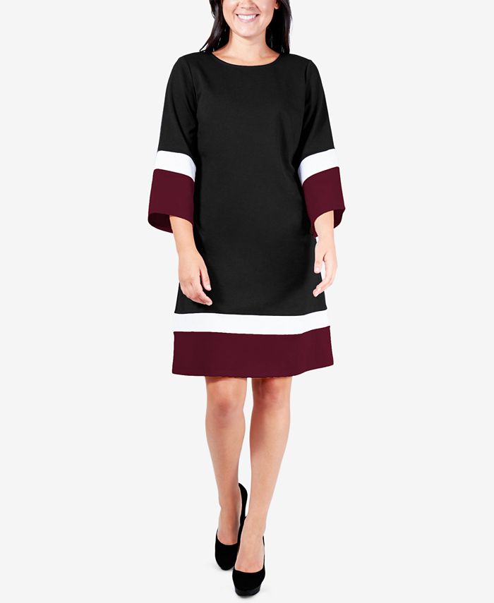 NY Collection Petite Colorblocked Dress - Macy's