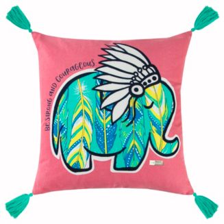 Simply Southern Elephants Decorative Pillow, 18" x 18" - Macy's