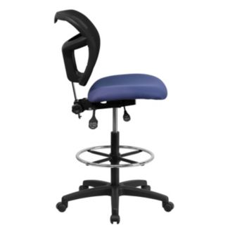 Mid-Back Navy Blue Mesh Drafting Chair - Macy's
