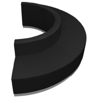 Hercules Alon Series Black Leather Reception Configuration, 4 Pieces ...