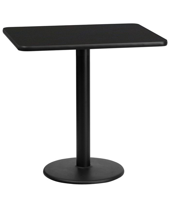Flash Furniture 24'' X 30'' Rectangular Black Laminate Table - Macy's