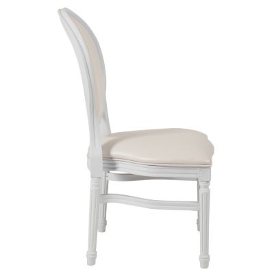 Hercules Series 900 Lb. Capacity King Louis Chair With White Vinyl Back ...