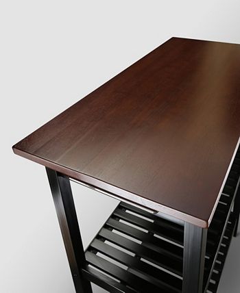 Yu Shan Kitchen Island with Solid Wood - Macy's