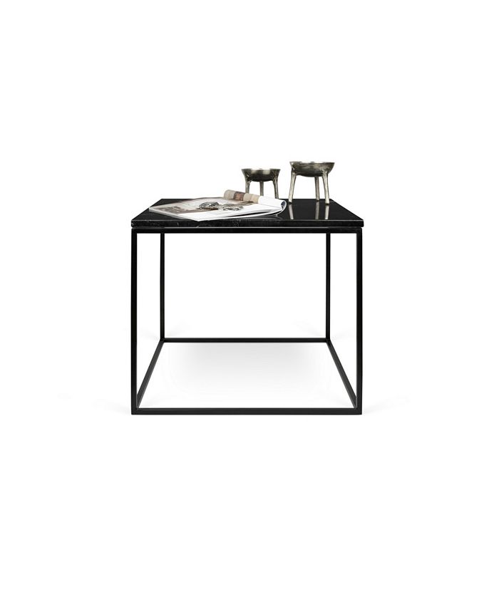 TemaHome Gleam 20x20 Marble Side Table - Macy's
