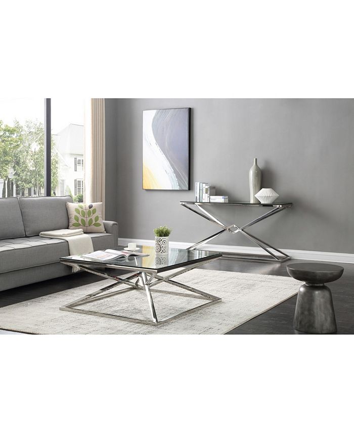VIG Furniture Modrest Xander Modern Square Glass Coffee Table - Macy's
