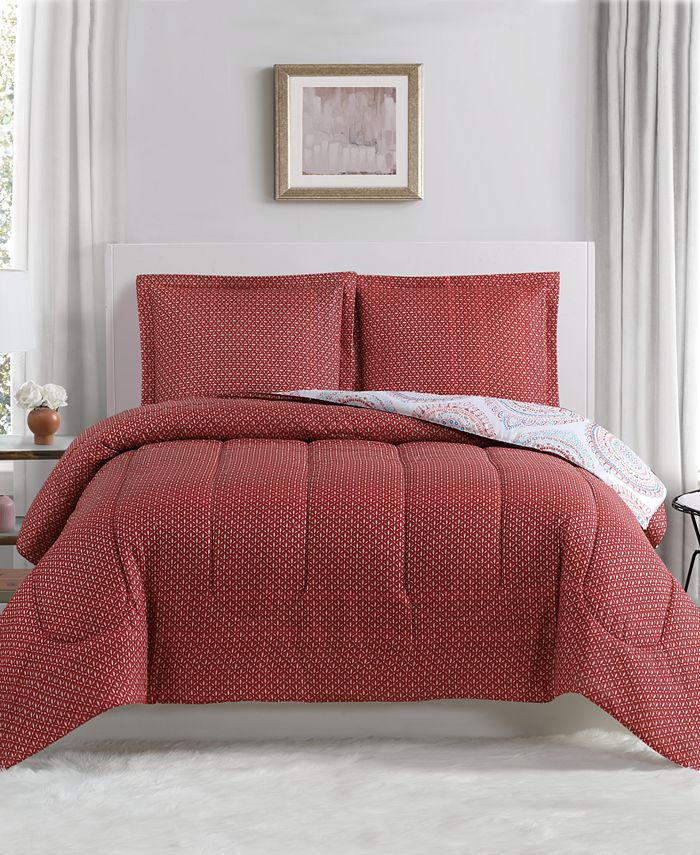 Pem America Medali 3 Pc Reversible Full Queen Comforter Set Created
