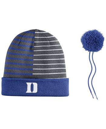 Nike Duke Blue Devils Striped Beanie Knit Hat - Macy's