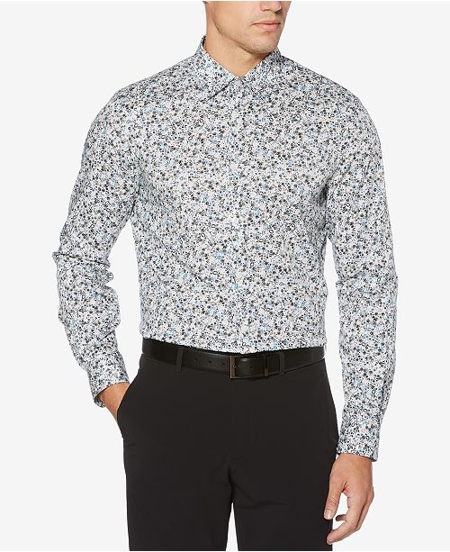 Perry Ellis Men's Mini Floral-Print Shirt & Reviews - Casual Button ...