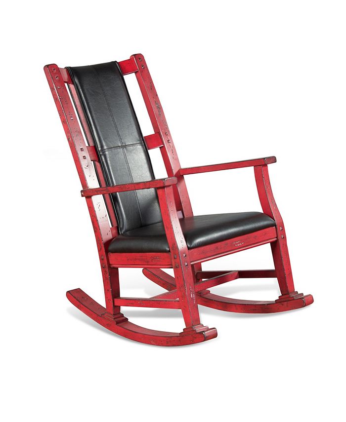 Sunny Designs Burnt Red Rocker, Cushion Seat - Macy's