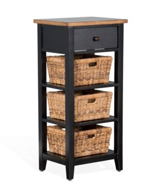 Black & Natural Storage Rack - Macy's